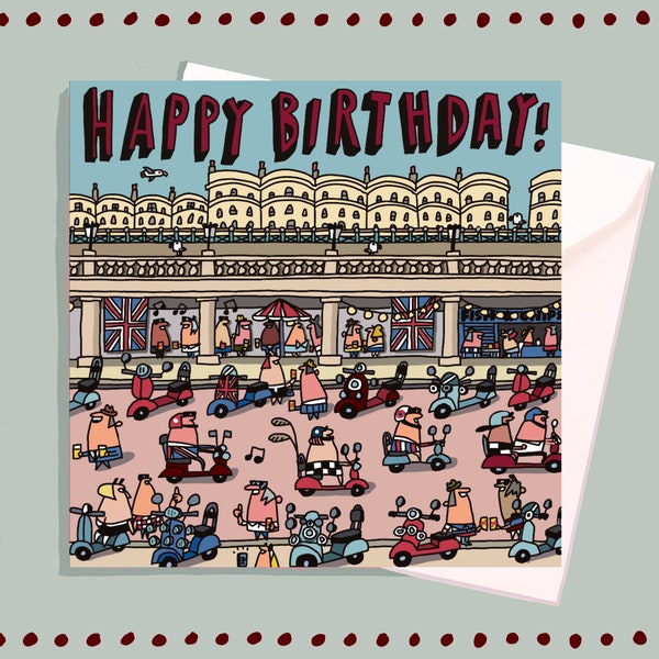 Mods Birthday Card - Etsy UK