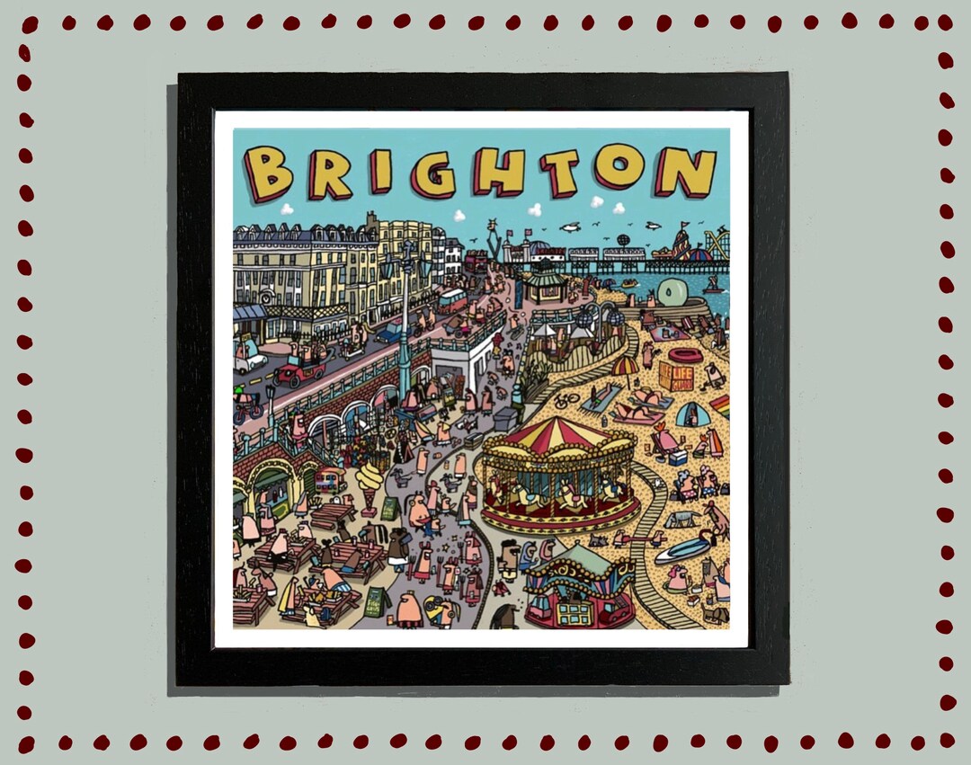 Brighton Seafront Art Print - Etsy UK