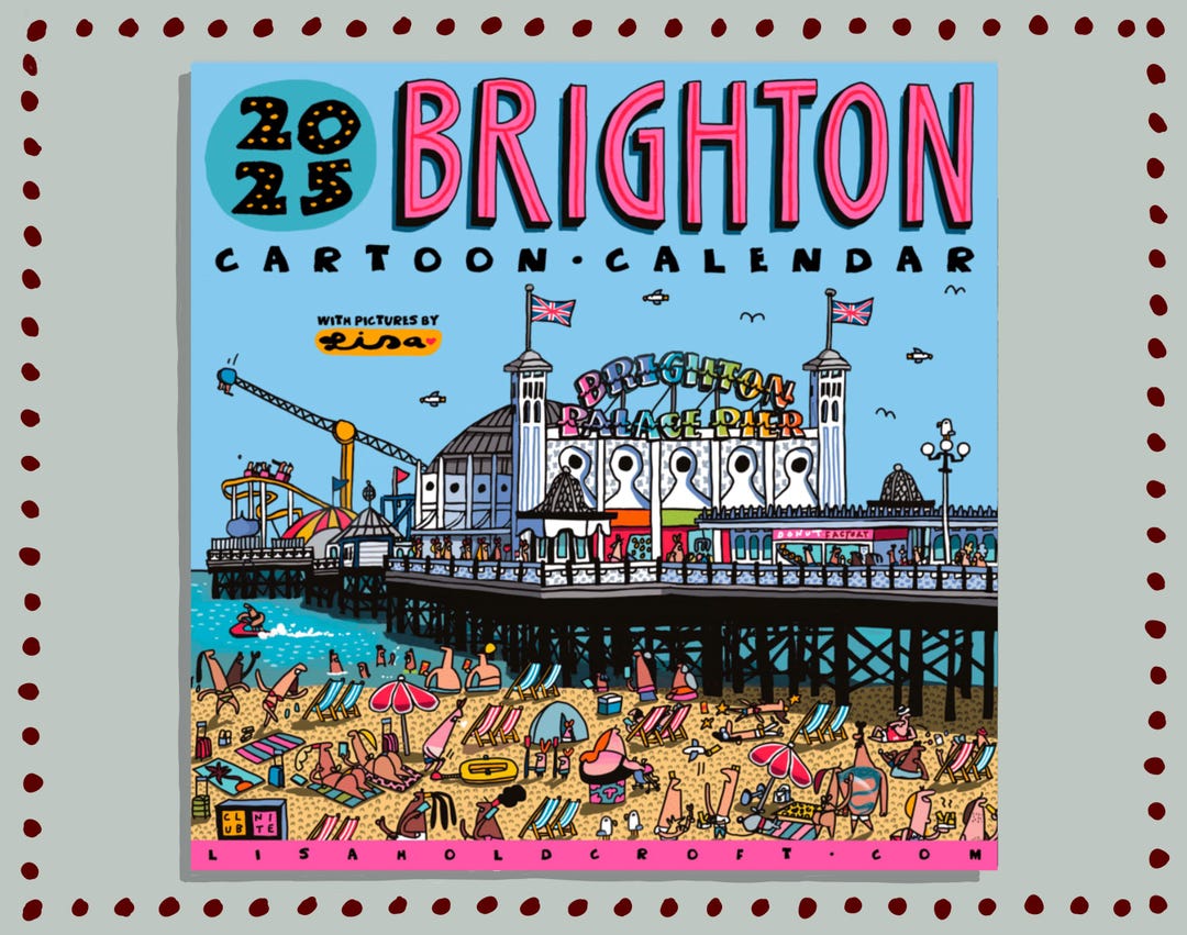 Brighton 2025 Cartoon Calendar - Etsy
