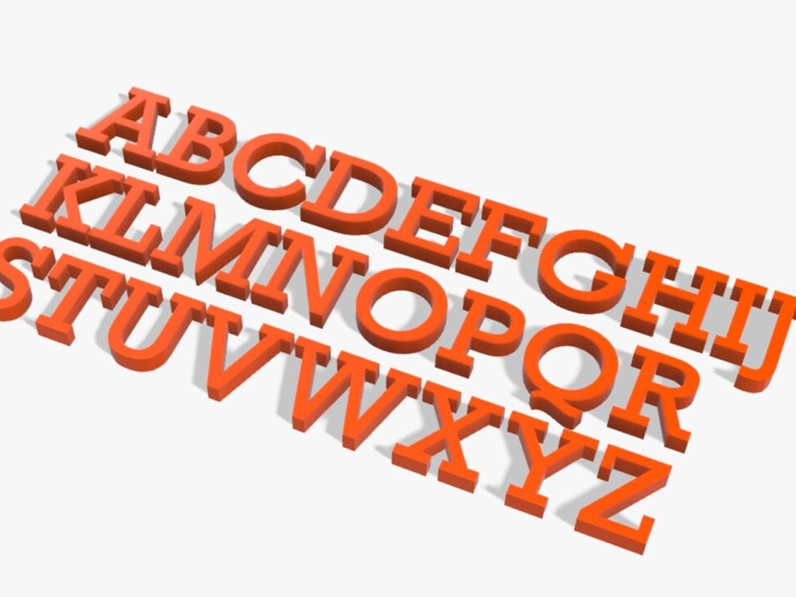 ABC 3d-printable Stl-file. Alphabet in Rockwell Font for 3D Printing - Etsy