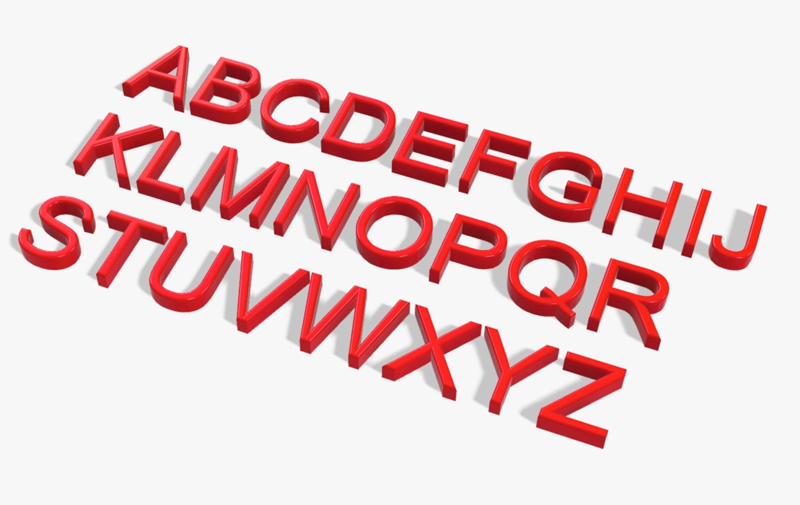 ABC 3d-printable Stl-file. Alphabet in Arial Font for 3D Printing - Etsy