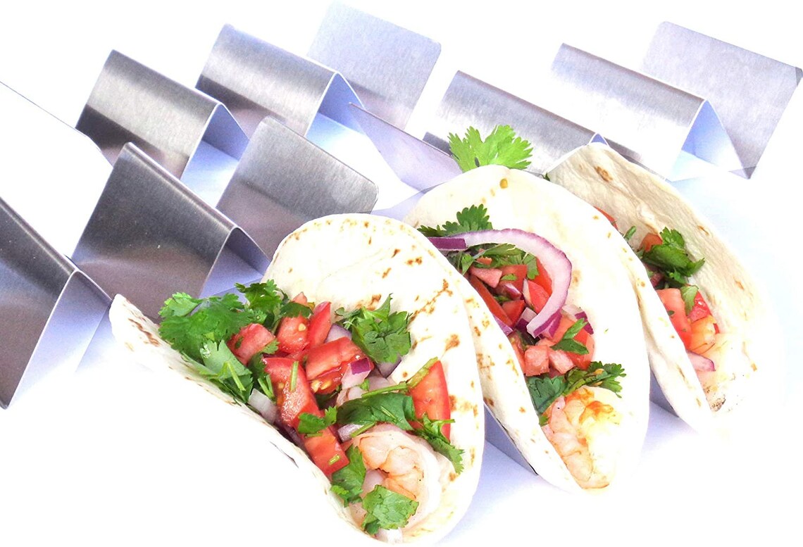 Taco Holders Stainless Steel 4 Pack Oven Grill & Dishwasher Safe - Etsy