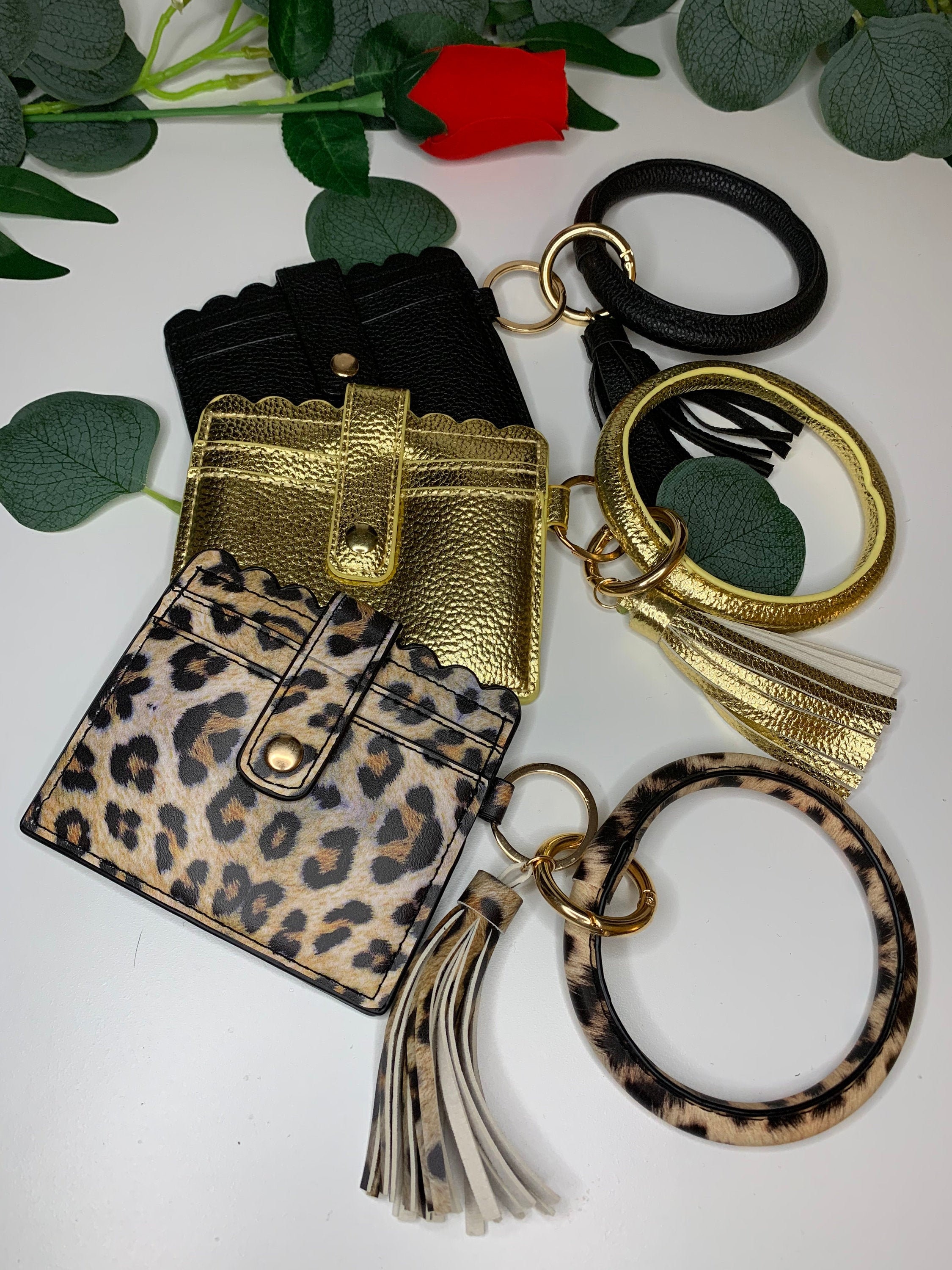 Bangle Keychain Bracelet Wallet Wristlet Keychain Card | Etsy