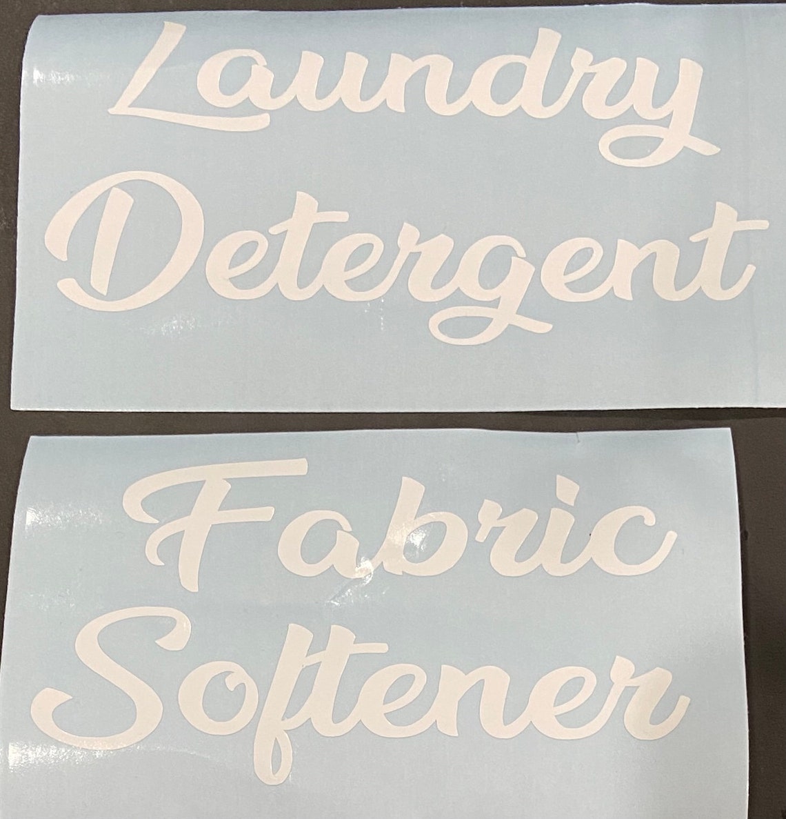 Laundry Detergent Fabric Softener Vinyl Stickers for Containers Jars or ...