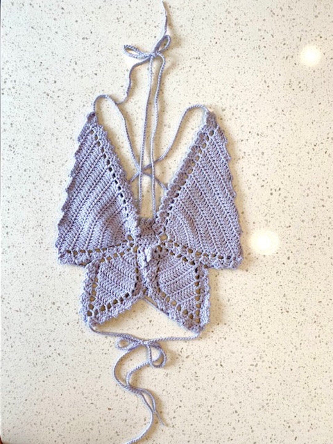 Butterfly Crochet Top Finished Crochet Top Crochet Crop Top Handmade ...