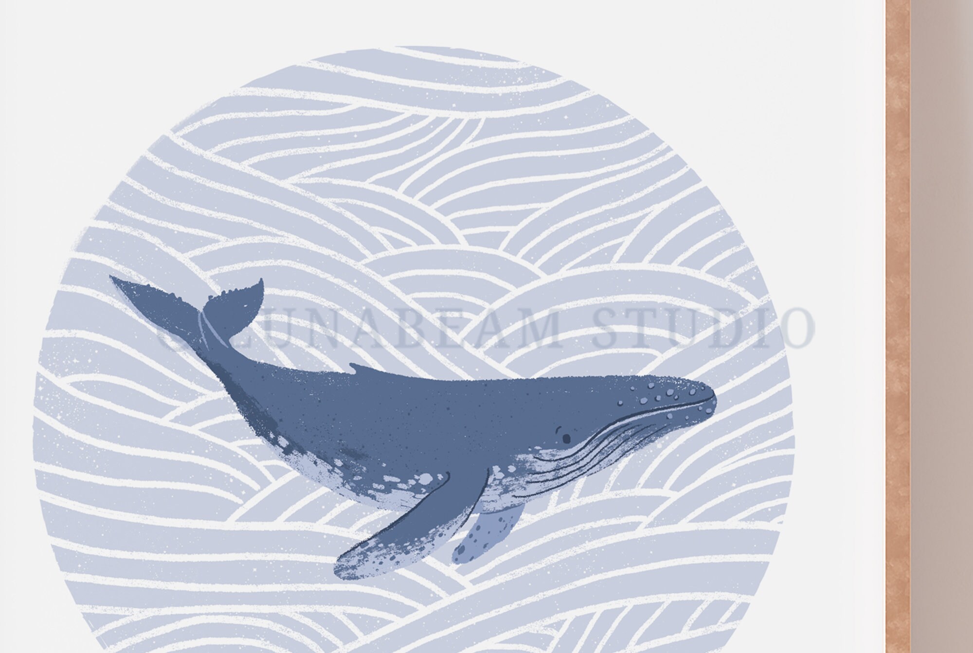 Kids Humpback Whale Art Print Ocean Animals Blue Kids Room | Etsy