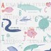 Kids Alphabet Art Print - Ocean Animals, Girl Room Art, Animal ABC ...