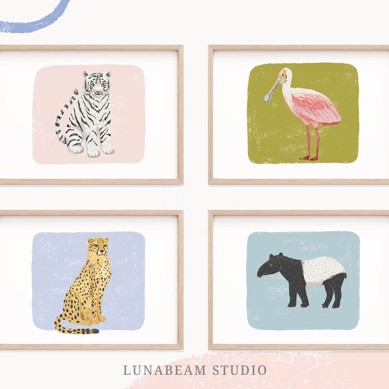 Colorful Animal Art - Etsy