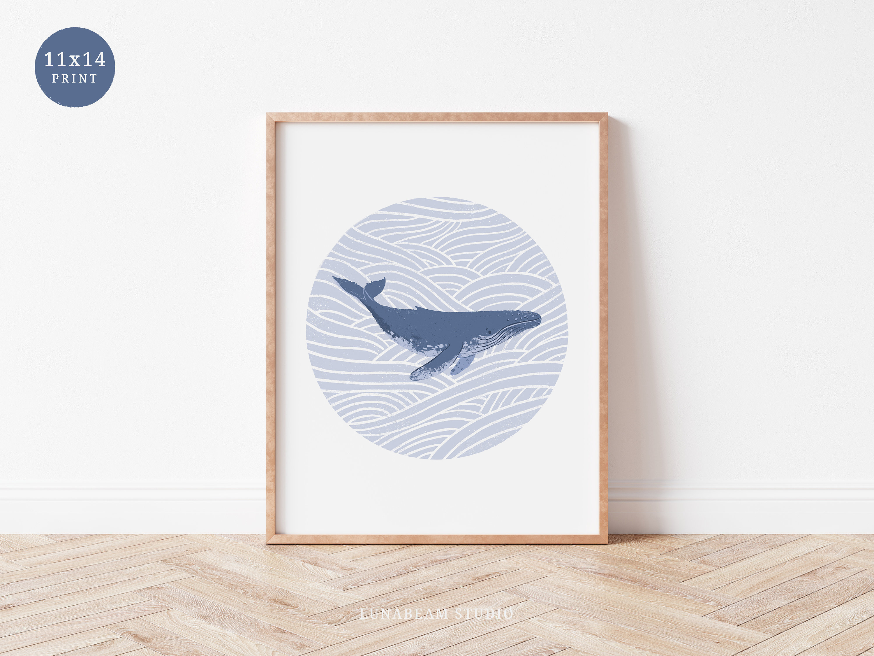 Kids Humpback Whale Art Print Ocean Animals Blue Kids Room - Etsy