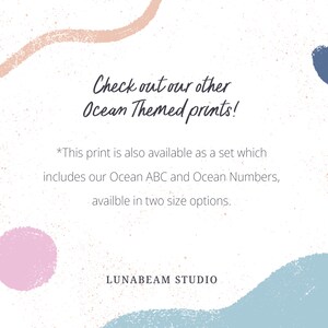 Kids Alphabet Art Print - Ocean Animals, Girl Room Art, Animal ABC ...