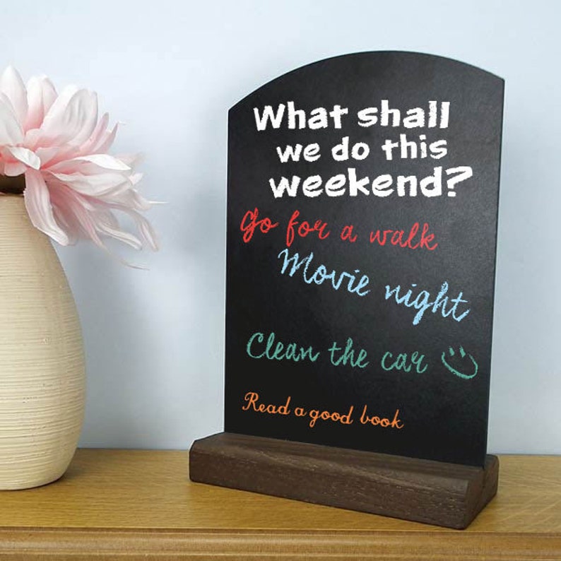 Wooden Tabletop Chalkboard - Etsy