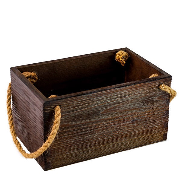 Wooden Boxes With Rope Handle - Etsy