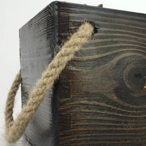 Wooden Boxes With Rope Handle - Etsy
