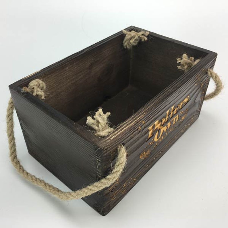 Wooden Boxes With Rope Handle - Etsy