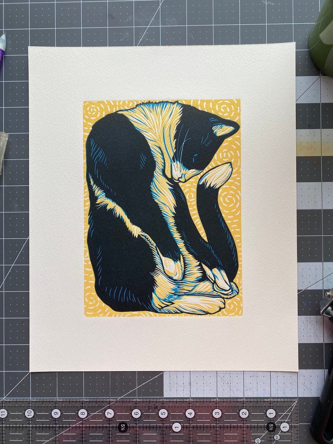 Sleep Sweet Boy, a Reductive Linocut Print - Etsy