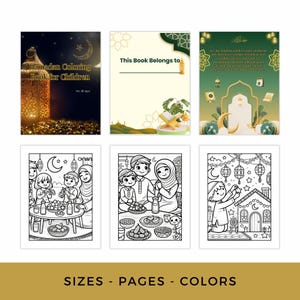 Ramadan Coloring Book for Kids Preschool Islamic Activity Book - Etsy