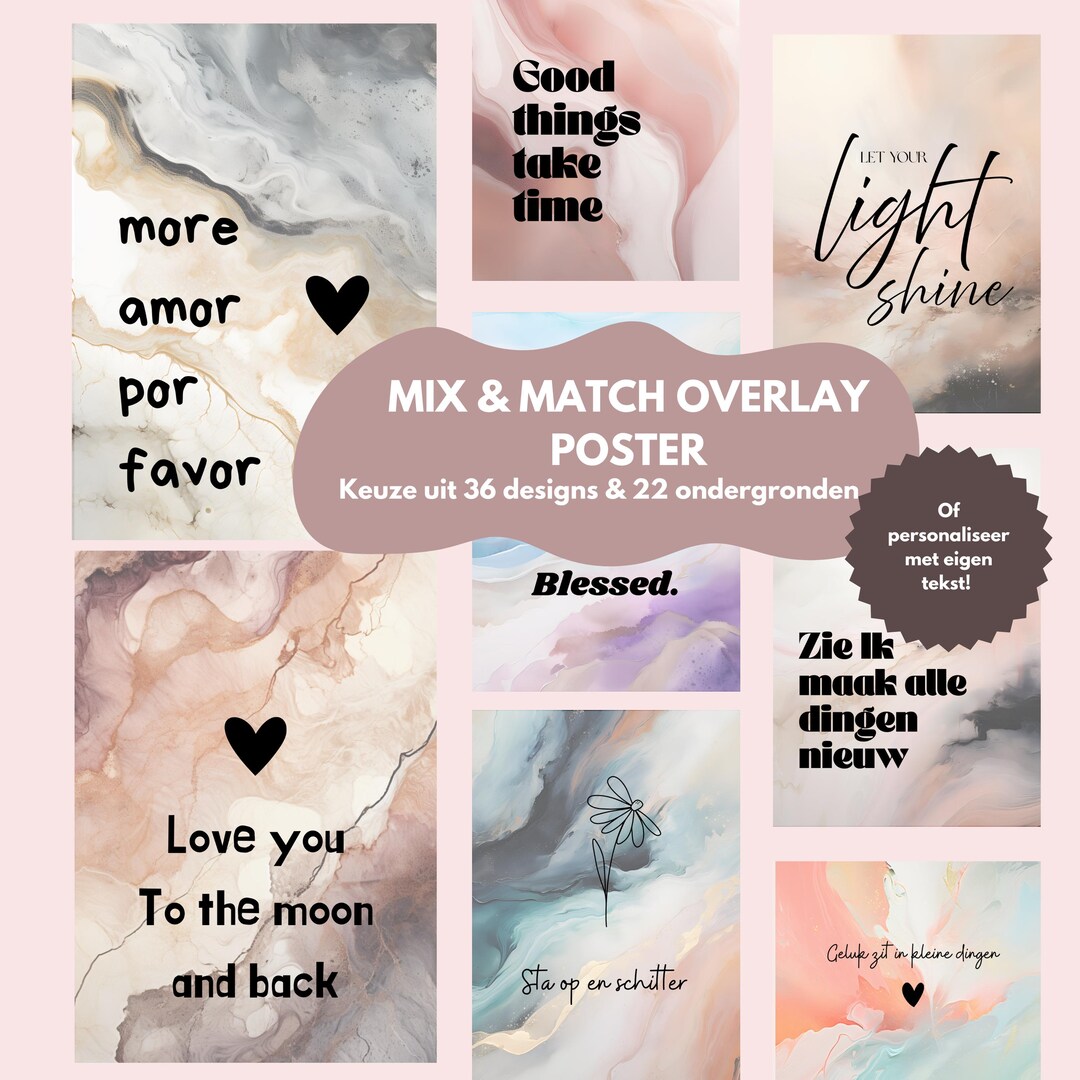 A4 Overlay Poster With Text | Tracing Paper Quote | Mix & Match ...