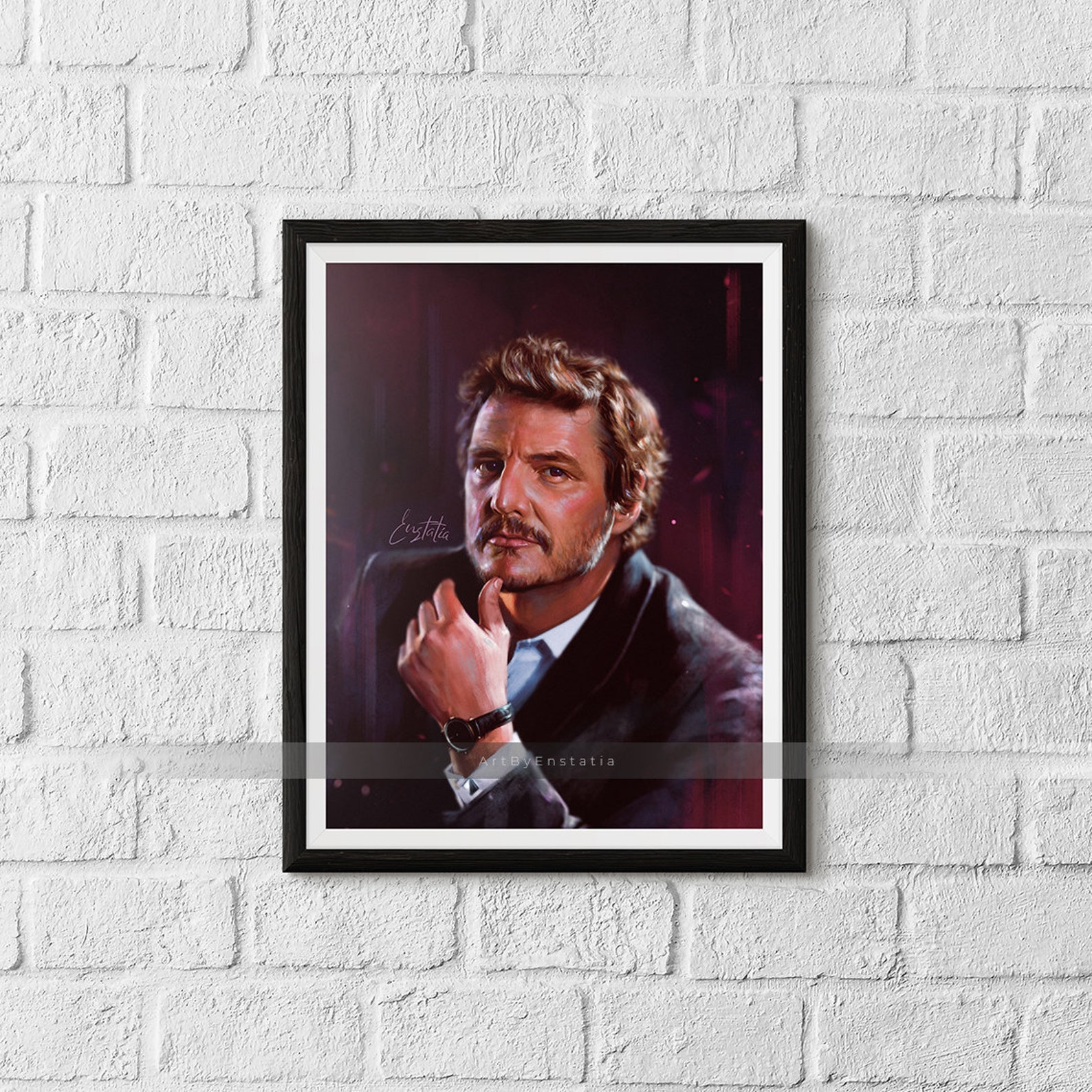 Pedro Pascal Art Print Poster Digital Portrait | Etsy