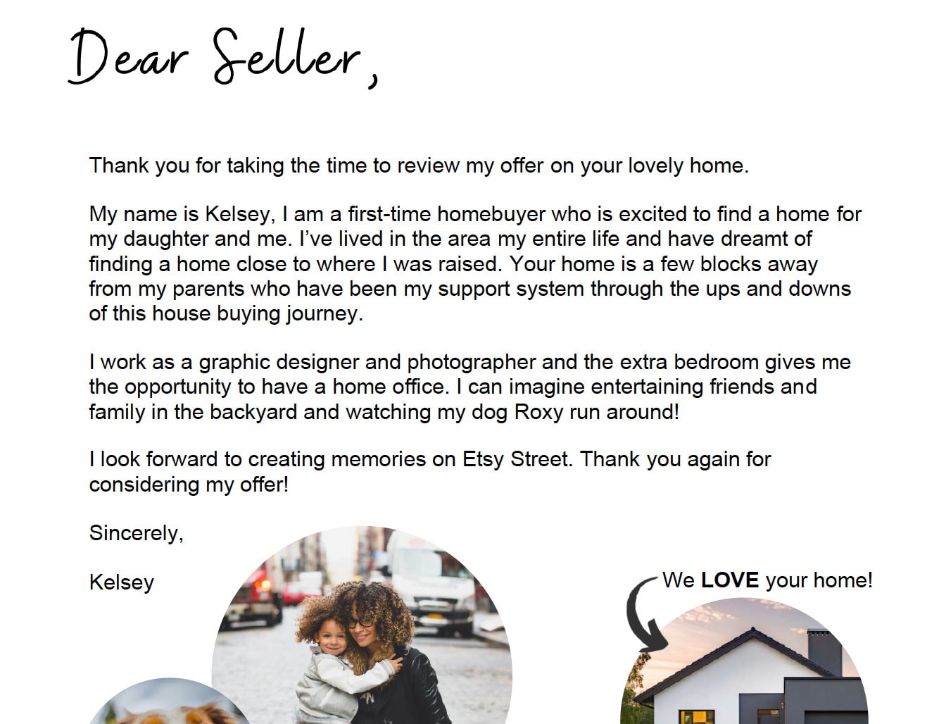 Editable Buyer Offer Letter (DIGITAL) - Etsy