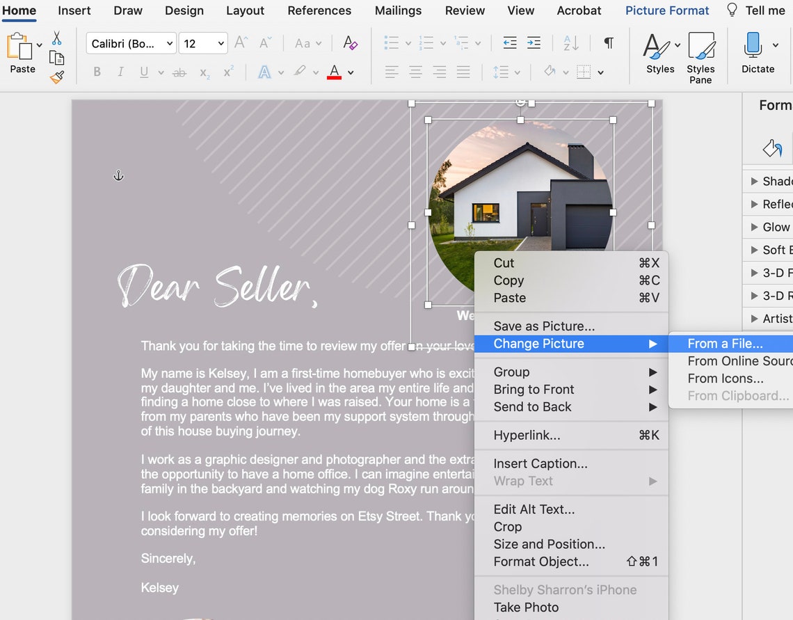 Editable Buyer Offer Letter (DIGITAL) - Etsy