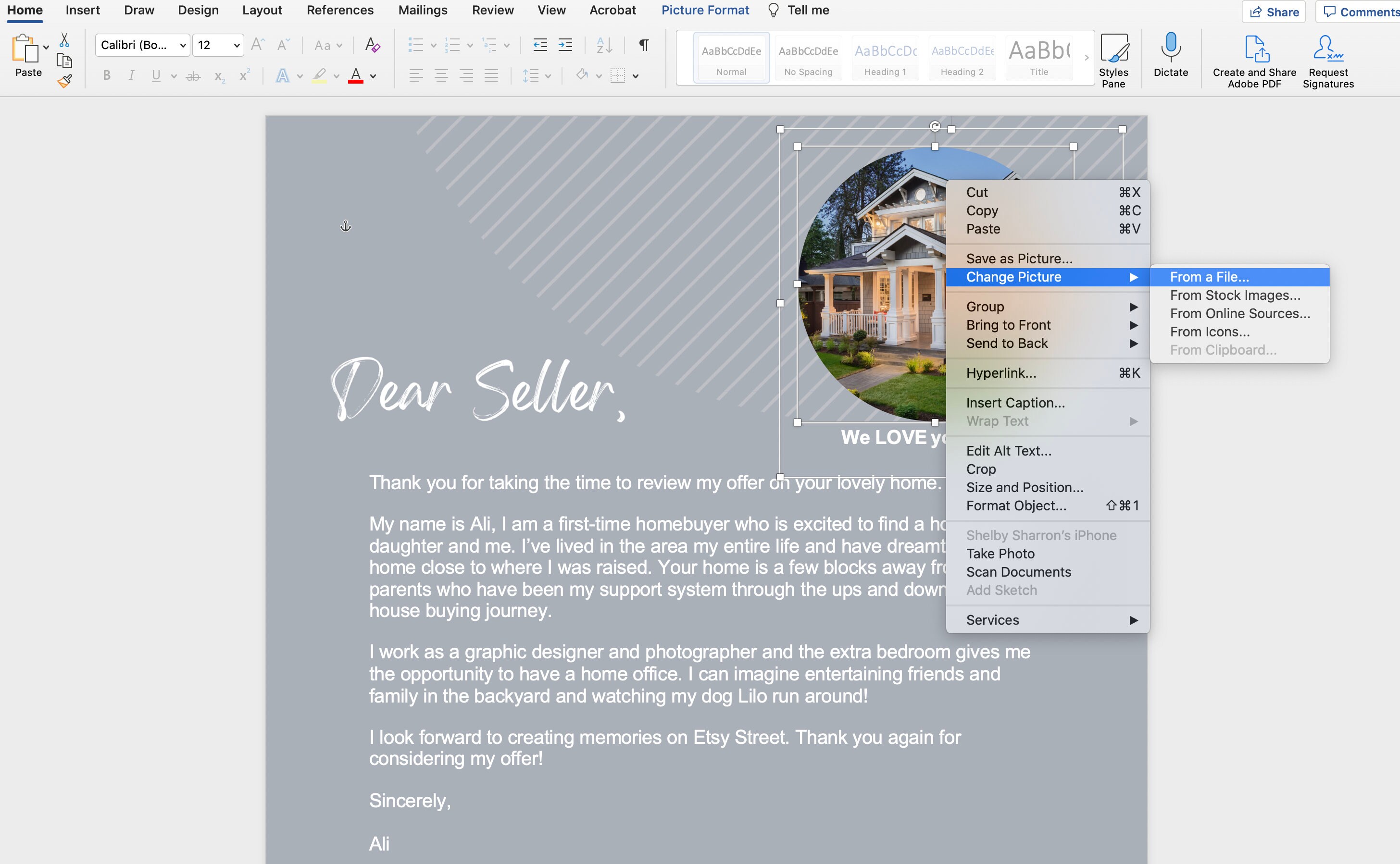 Editable Buyer Offer Letter (DIGITAL) - Etsy