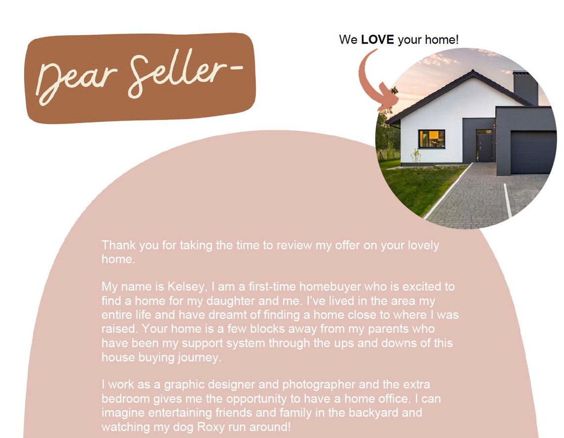 Editable Buyer Offer Letter (DIGITAL) - Etsy