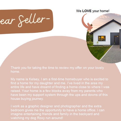 Editable Buyer Offer Letter DIGITAL - Etsy