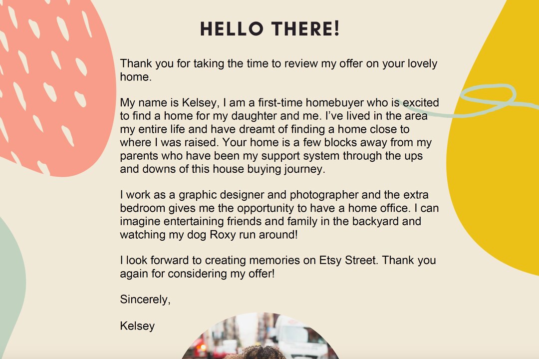 Editable Buyer Offer Letter (DIGITAL) - Etsy