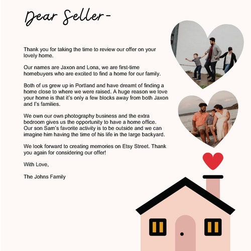 Editable Buyer Offer Letter DIGITAL - Etsy