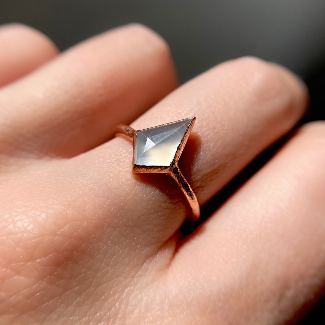 White Moonstone Handmade Ring | Natural Stones Handcrafted Jewelry for ...