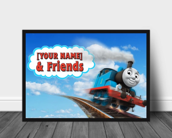Thomas the Tank Engine Name in a Frame Custom Print A4 - Etsy Israel