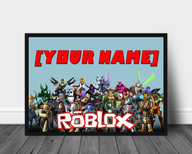 Roblox Name in a Frame Custom Print A4 Print - Etsy