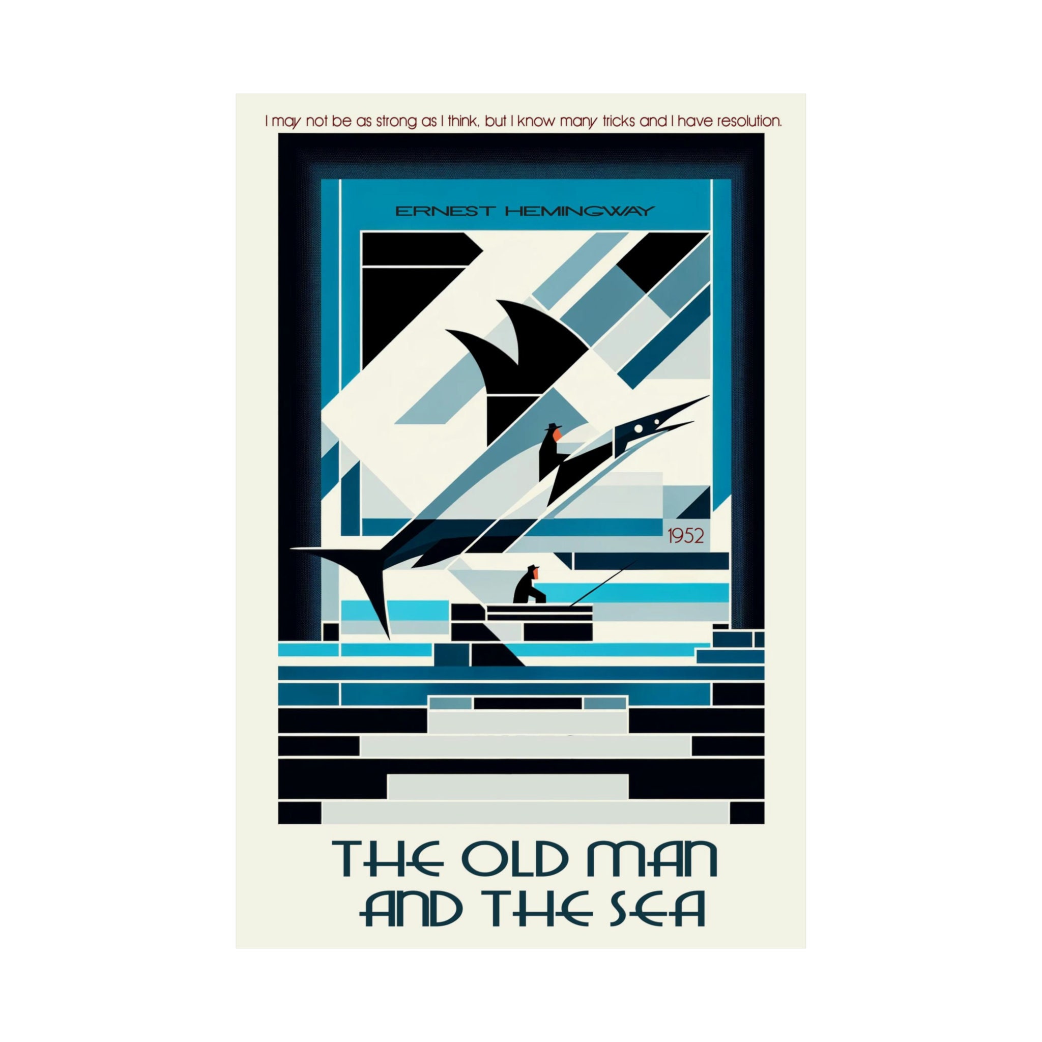 The Old Man and the Sea Art Deco Poster - Etsy