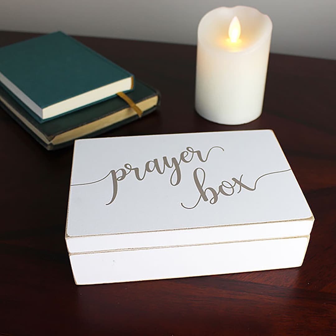 Distressed White Prayer Box With Prayer Cards to Write Prayers On - Etsy