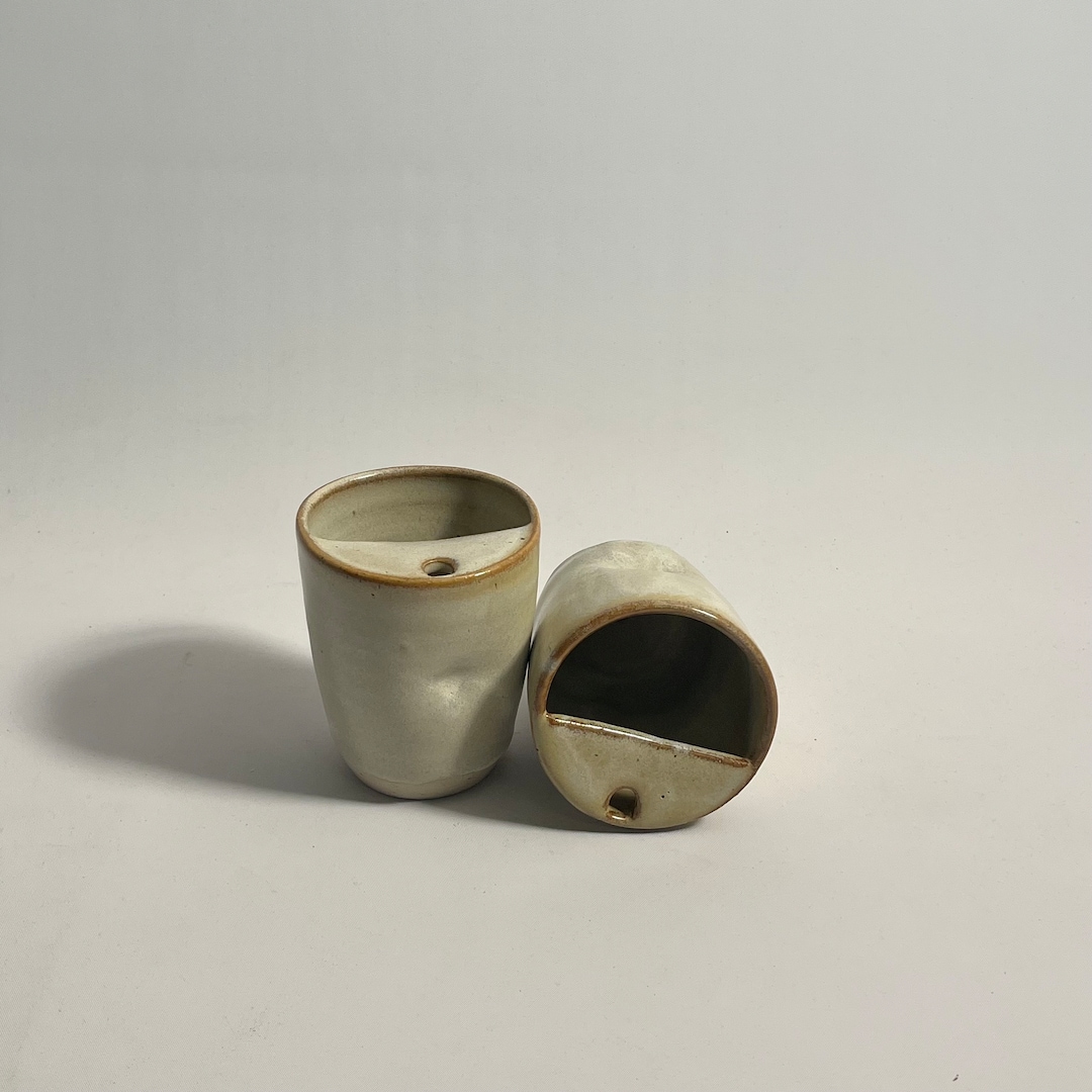 Cloudy Matcha Ceramic to Go Cup With Indents | Handmade Takeaway Cup ...