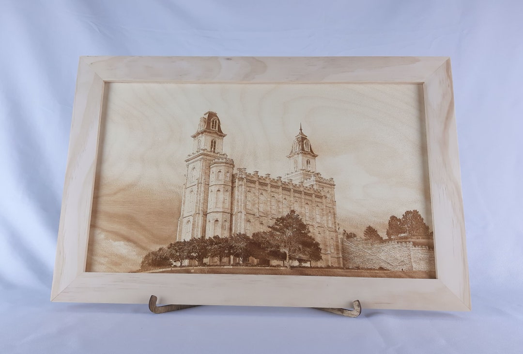 Wood Etched LDS Temple - Etsy