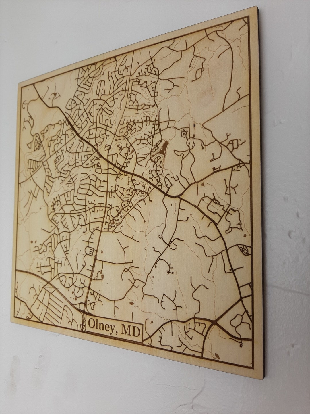 Map of Olney MD - Etsy
