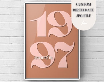 Personalized Birth Year Poster - Etsy