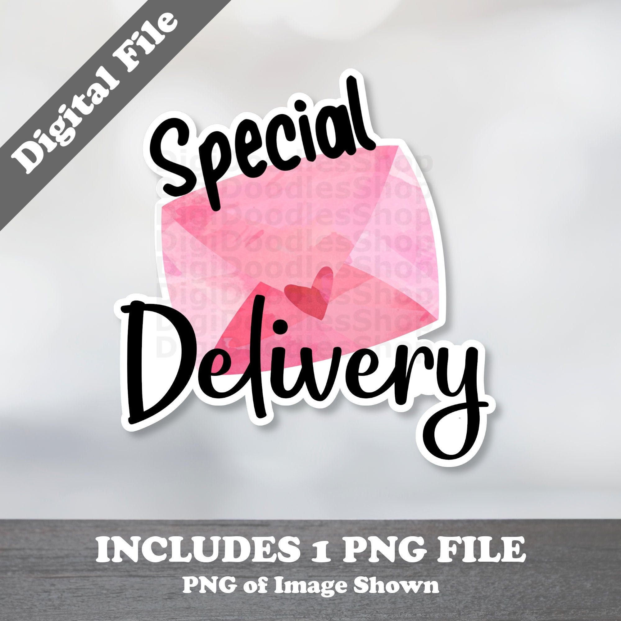 Special Delivery PNG Printable Sticker Design | Envelope Sticker ...