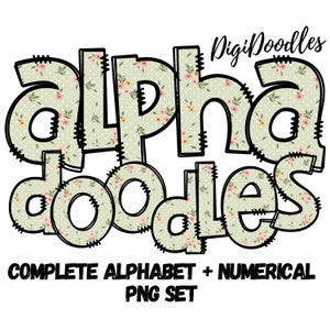 Dainty Floral Alphabet Letters PNG Bundle, Mothers Day, Spring Time ...