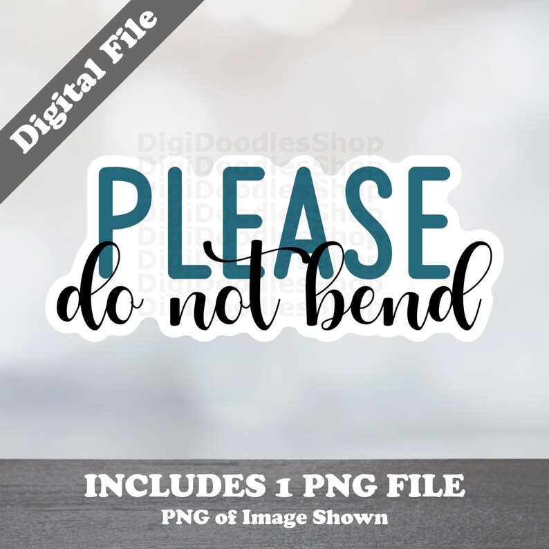 Please Do Not Bend PNG Printable Sticker Design | Envelope Sticker ...