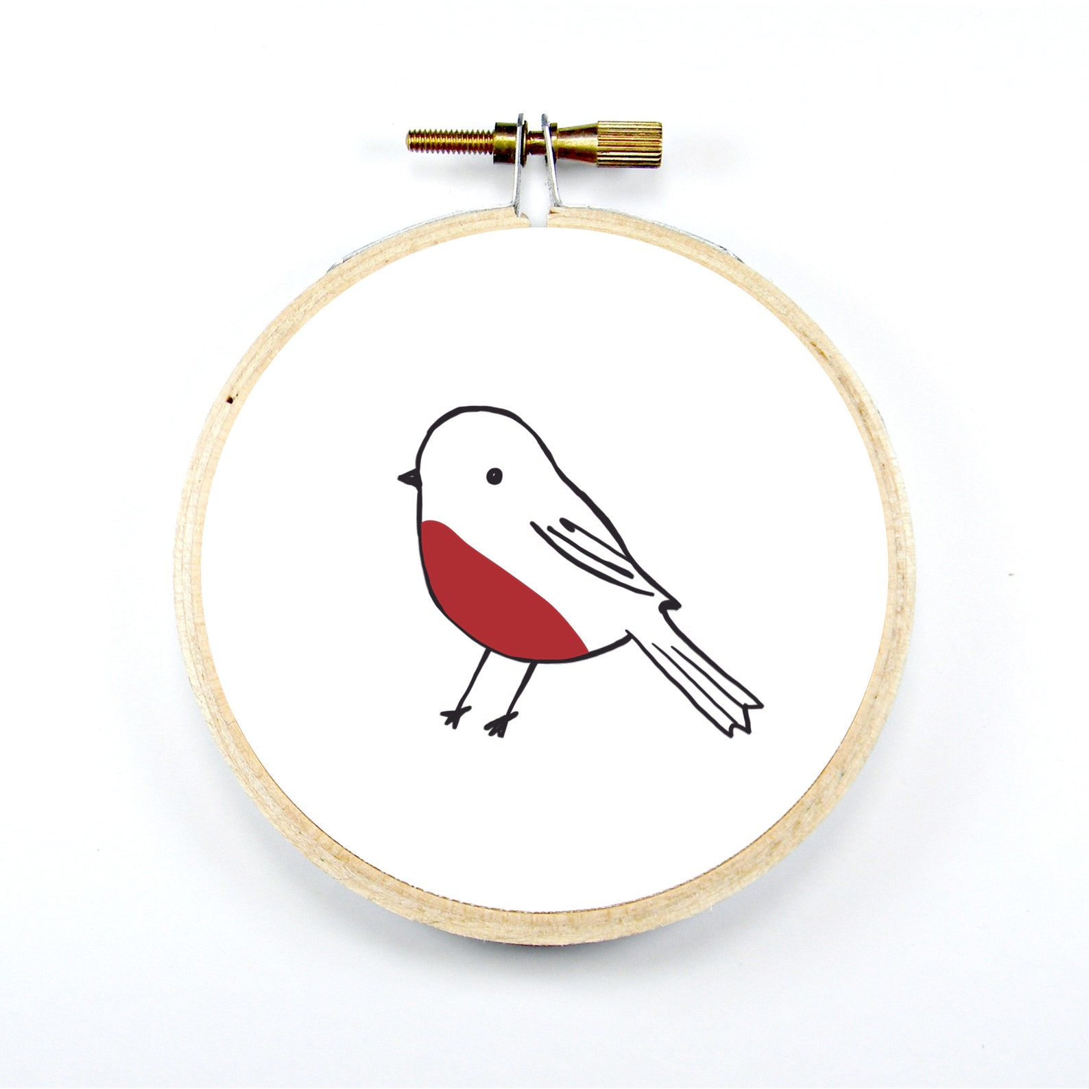 Robin Embroidery Kit for Beginners Simple and Elegant Bird Craft Kit - Etsy