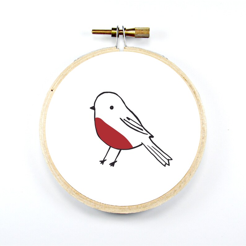 Robin Embroidery Kit for Beginners Simple and Elegant Bird Craft Kit - Etsy