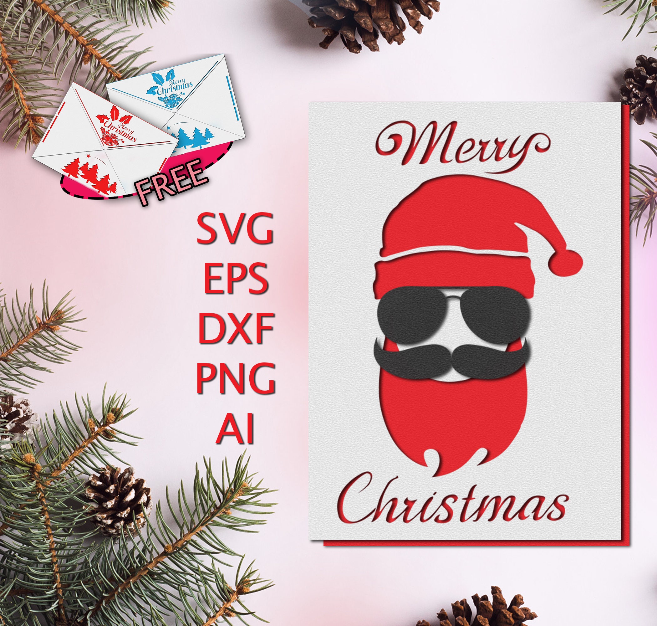 Greeting Cards Holiday & Seasonal Cards Christmas card svg for cricut ...