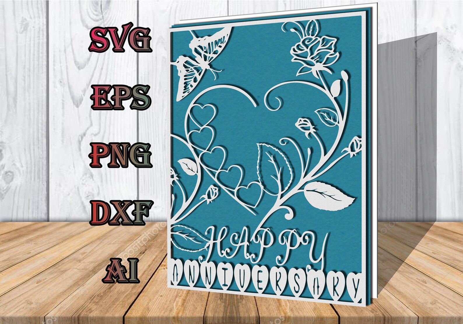 SVG Anniversary Card Anniversary Card Template Svg Happy svg-anniversary-card-anniversary-card-template-svg-happy