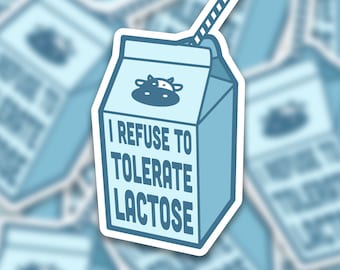 I Couldnt Lactose-tolerate It Sticker - Etsy