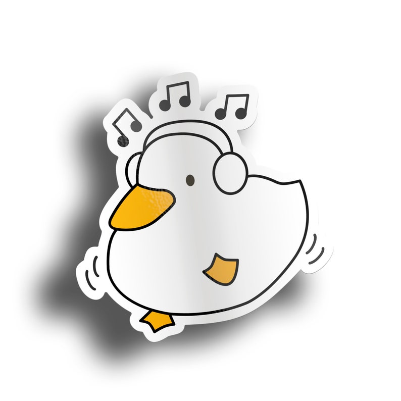 Cute Duck Dancing Sticker | Laptop Sticker | Water Bottle Sticker ...
