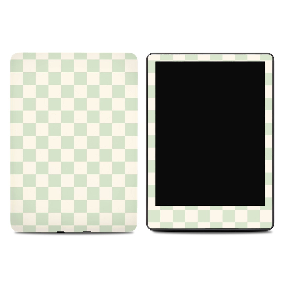Light Sage Checkered Kindle Skin Kindle Paperwhite Skins Kindle ...