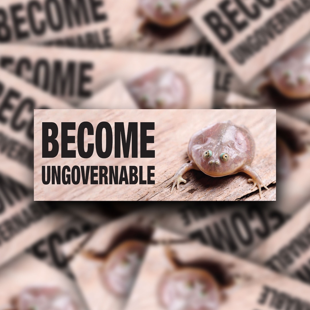 Become Ungovernable | Bumper Sticker | Meme Sticker | Water Resistant ...