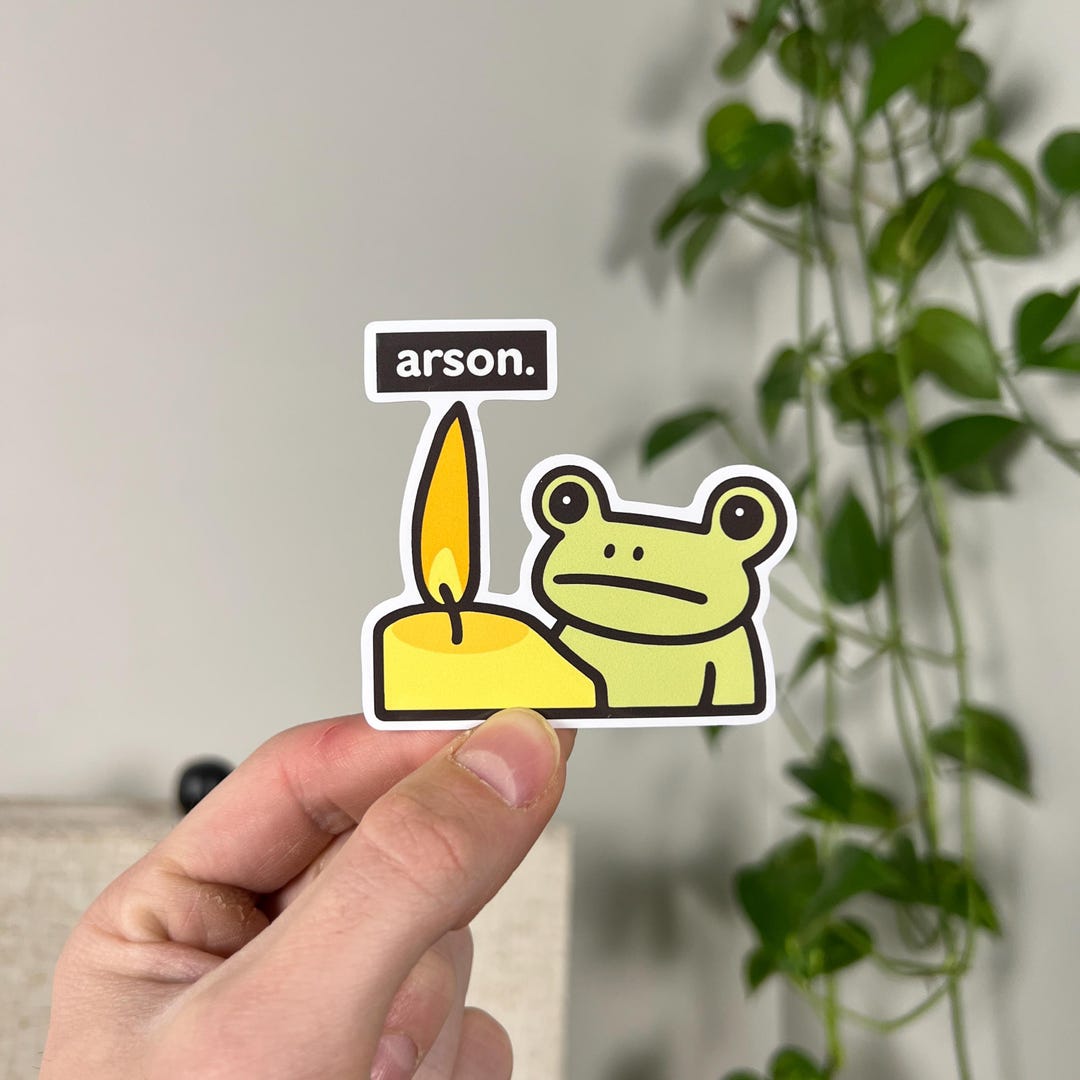 Arson Vinyl Sticker - Funny Meme Decal, Waterproof, Fade Resistant - Etsy